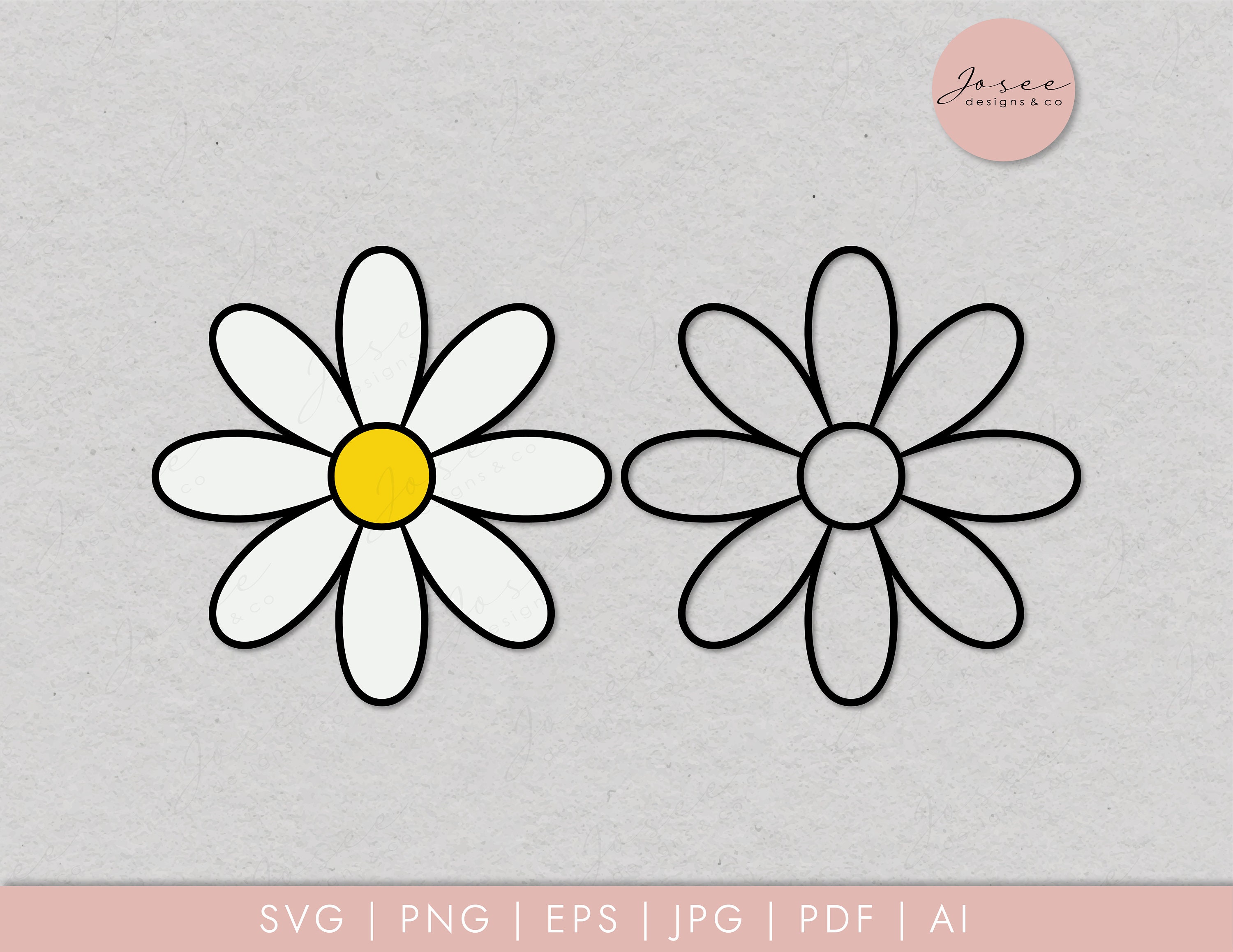 Daisy Svg, Daisy Monogram Svg, Spring Svg, Flower SVG, Floral SVG ...