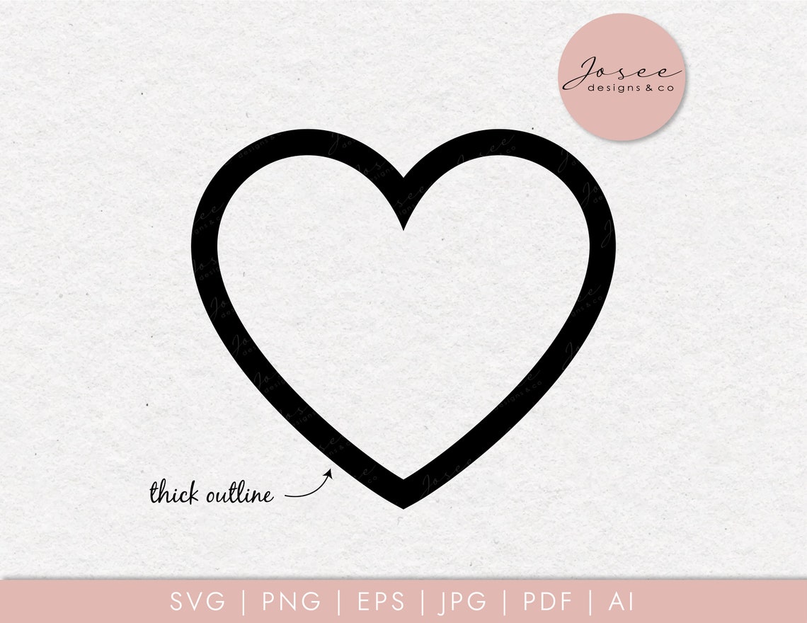 Heart Svg Bundle Heart Outline Svg Heart Svg Heart Outline | Etsy Canada
