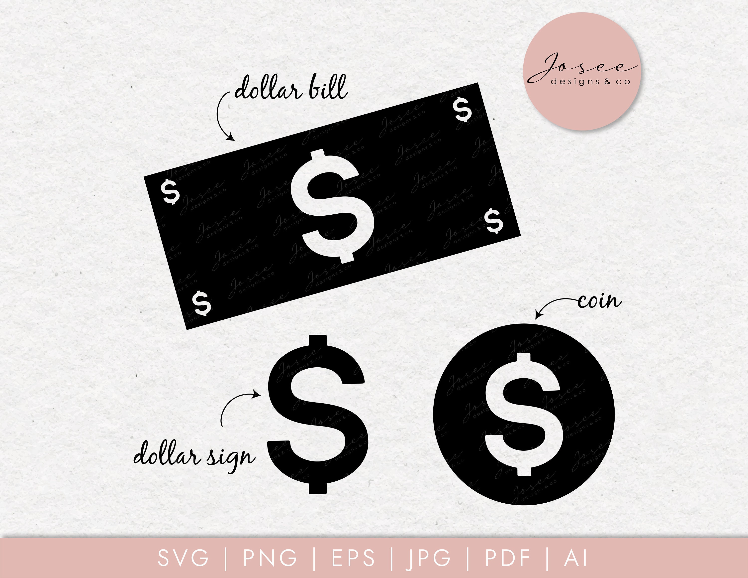 Money SVG Dollar Bill Svg Dollar Sign Svg Coin Clipart - Etsy Canada