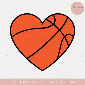 Basketball Heart SVG, Sports Svg Bundle, Basketball Lover, Basketball ...