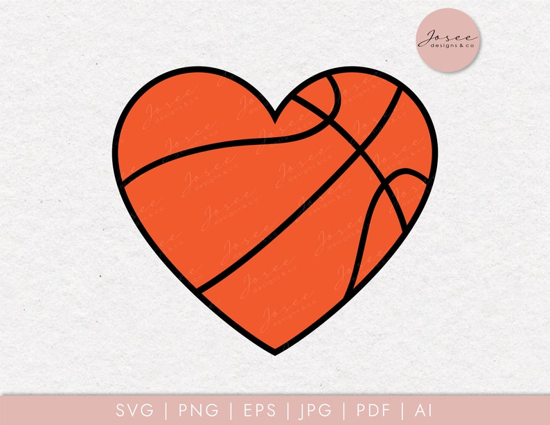 Basketball Heart SVG Sports Svg Bundle Basketball Lover | Etsy