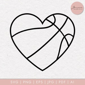 Basketball Heart SVG, Sports Svg Bundle, Basketball Lover, Basketball ...