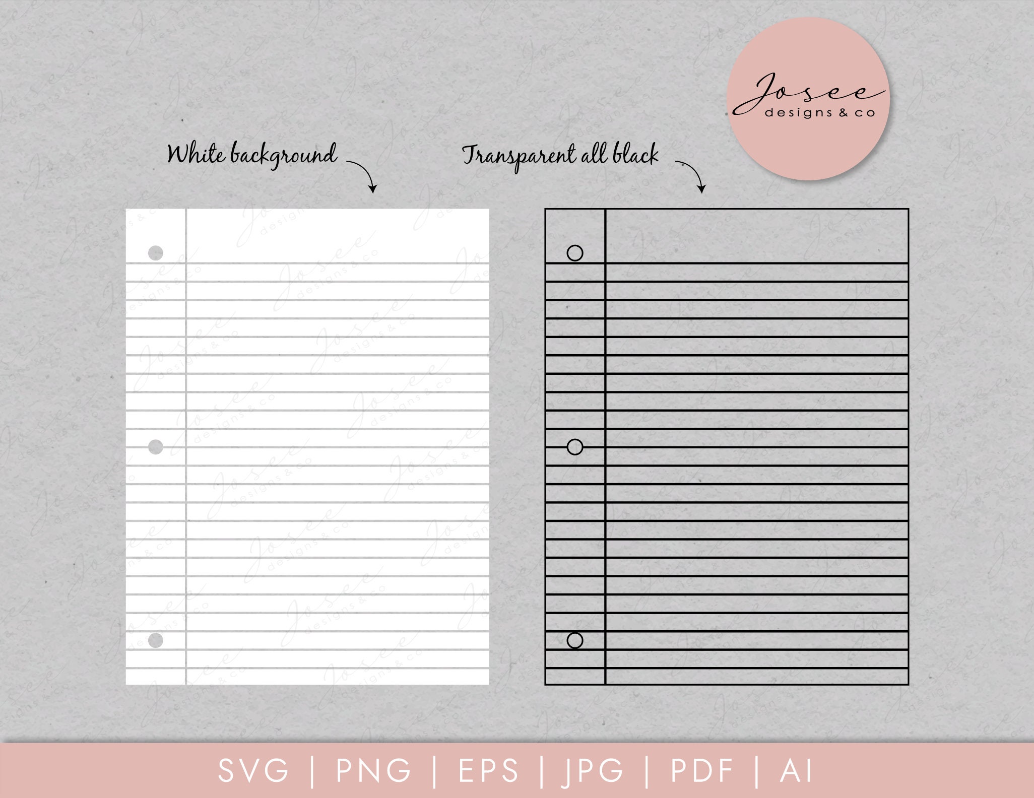 Lined Notebook SVG, PNG, School Paper Svg, Line Paper Svg, Lined Paper ...