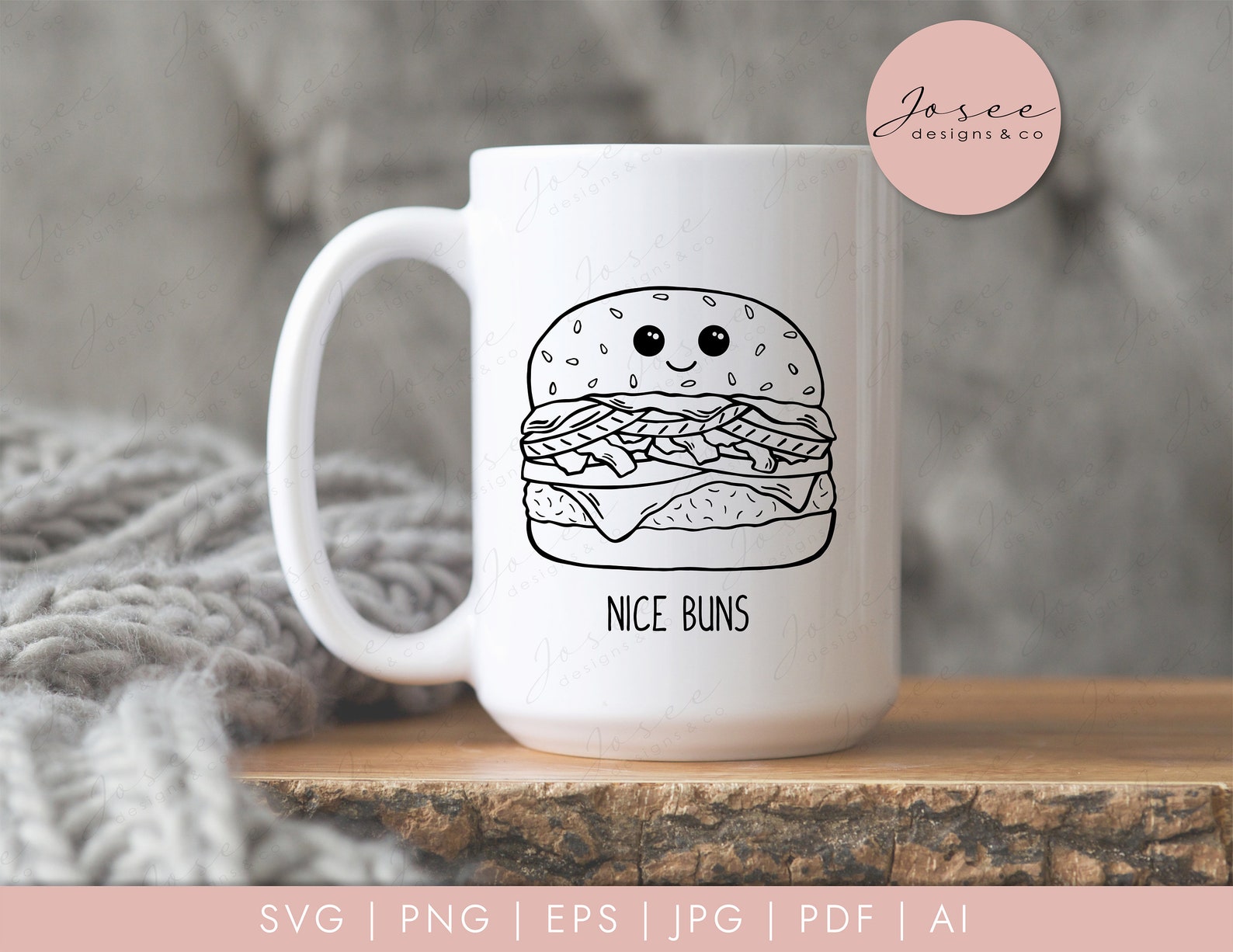 Nice Buns SVG Burger SVG Doodle Clipart Hand Drawn Svg - Etsy