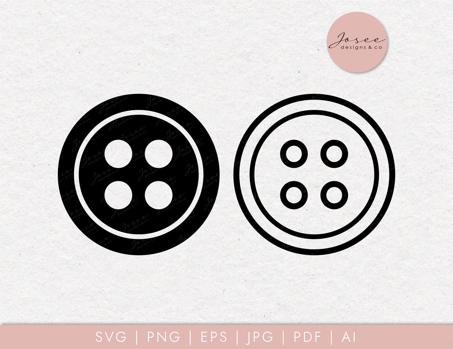 Sewing Button Svg 4 Hole Buttons Seamstress Svg Tailor Svg - Etsy