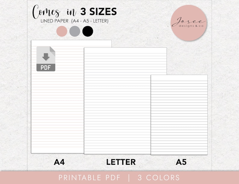 Dot Grid Paper, Lined Paper, Graph Paper, Notebook Paper, Dotted Paper ...
