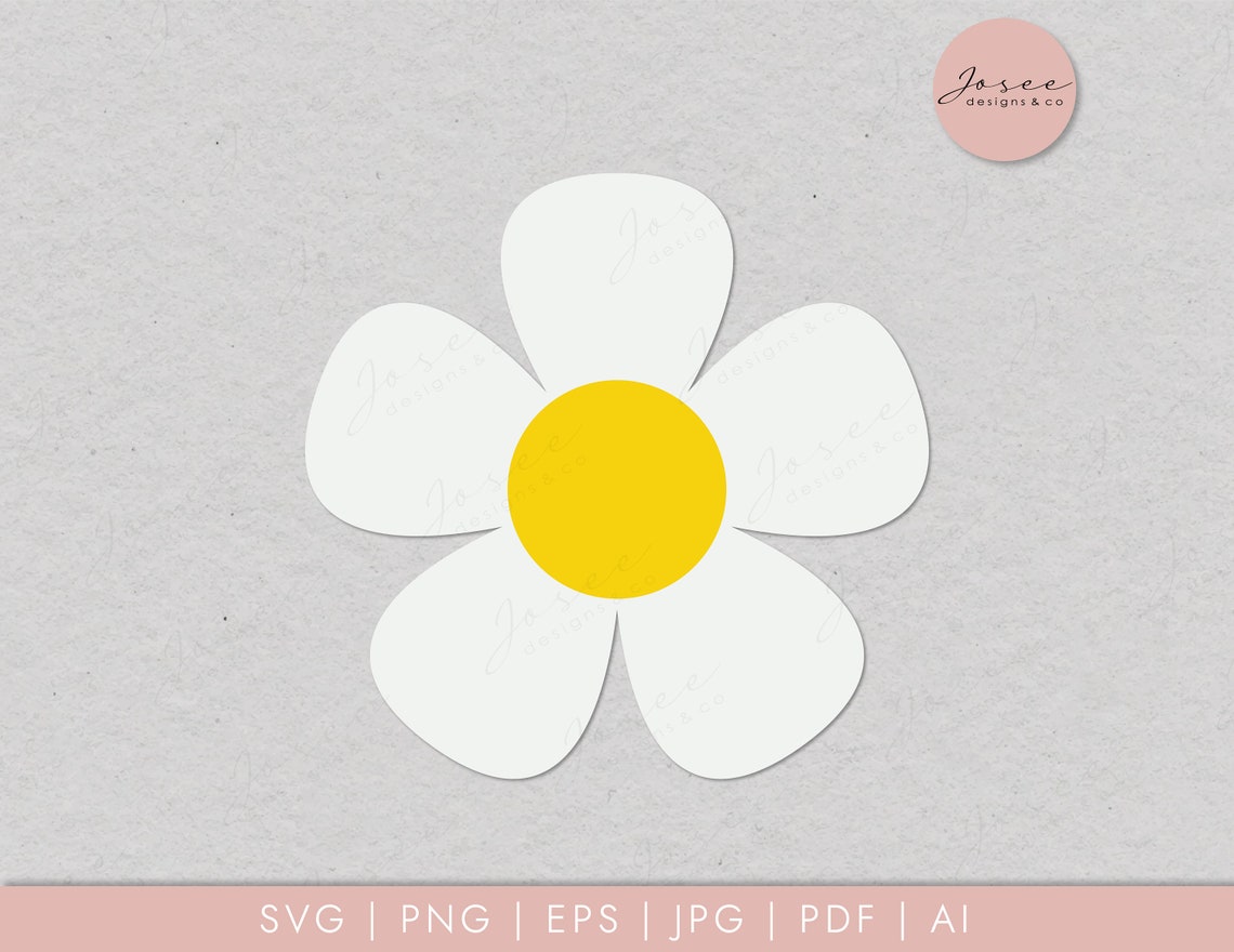 Retro Daisy Svg Daisy Monogram Svg Spring Svg Hippie Flower - Etsy