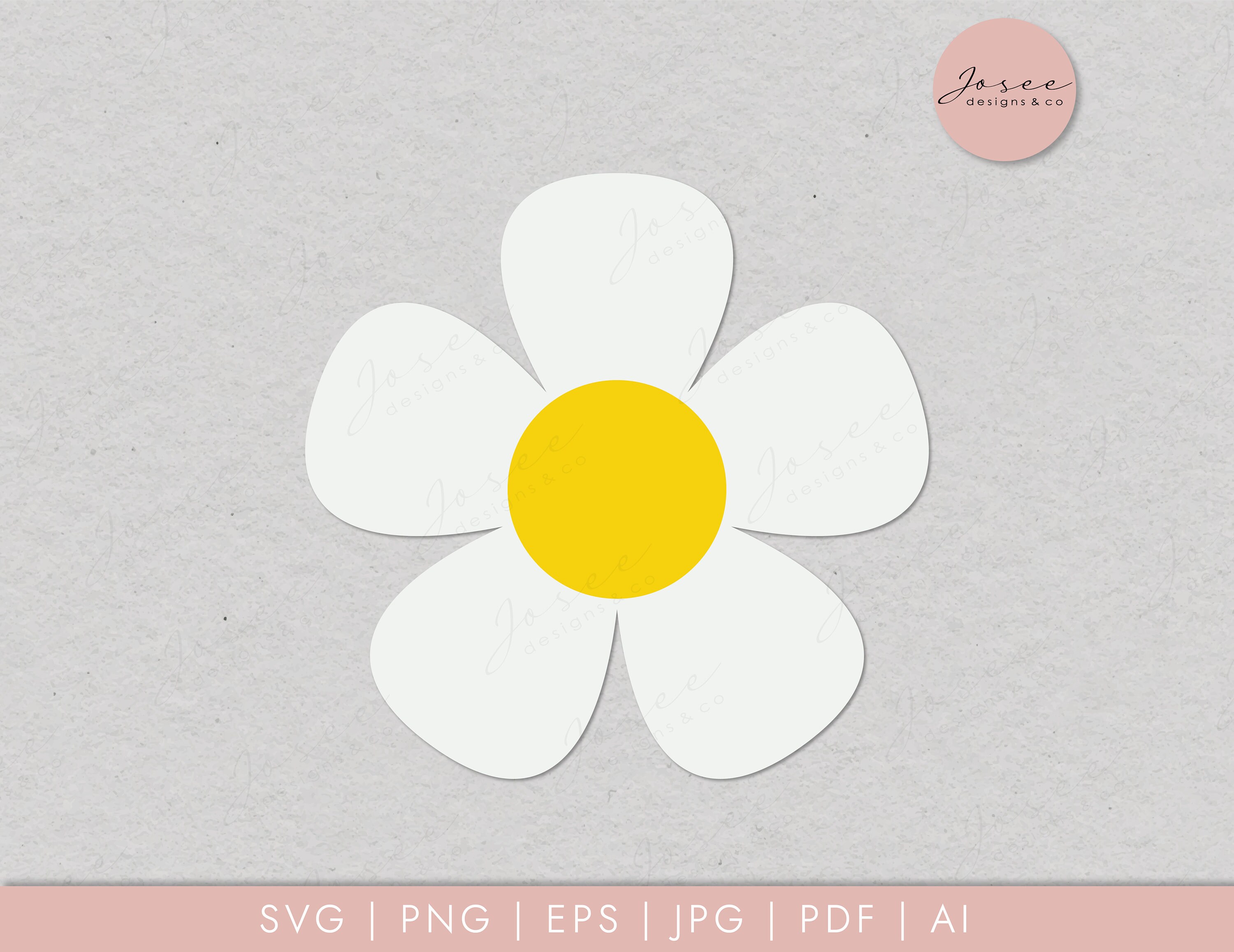 Retro Daisy Svg, Daisy Monogram Svg, Spring Svg, Hippie Flower SVG ...