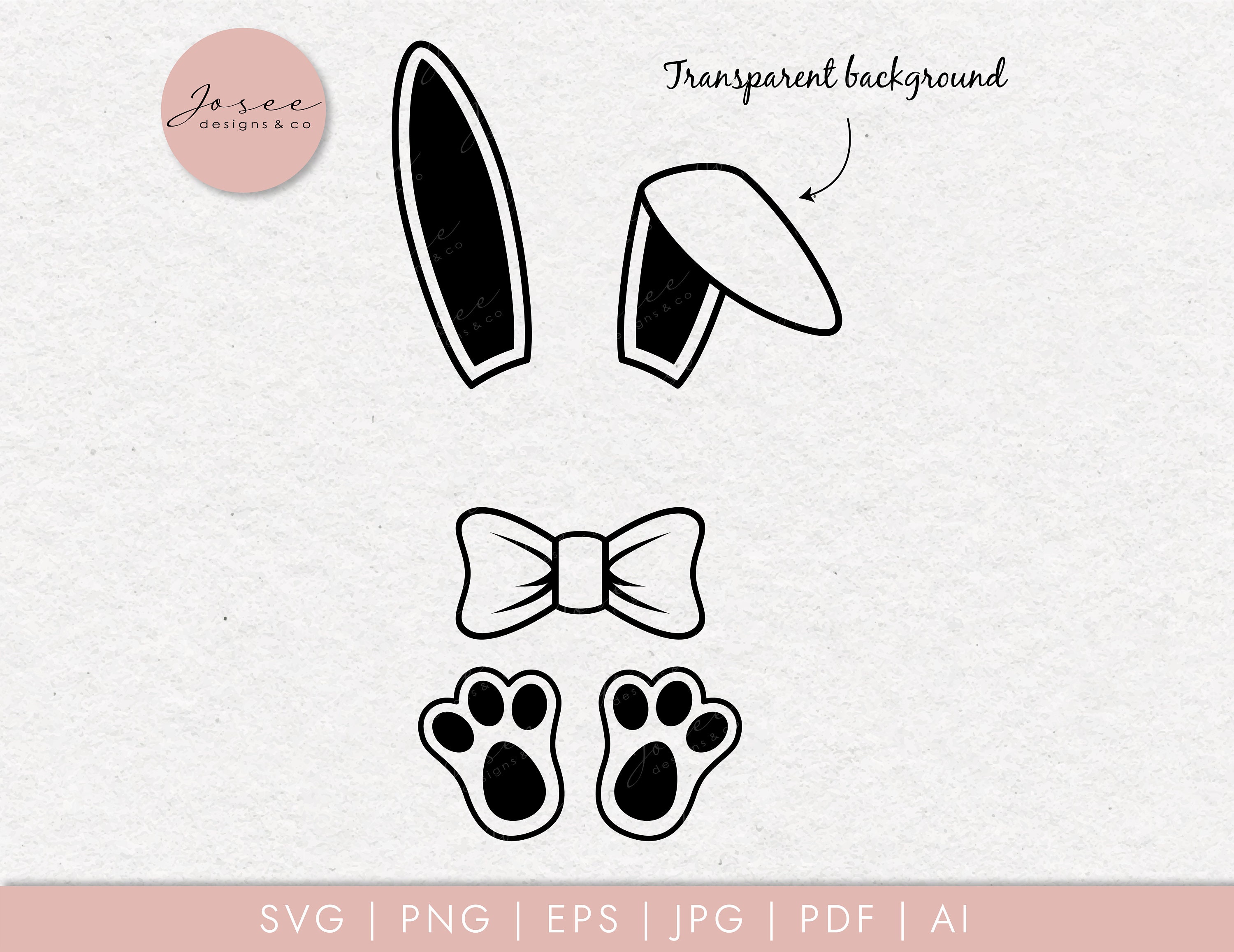 Easter Bunny SVG Bunny SVG Rabbit Feet Svg Bunny Ears Svg | Etsy