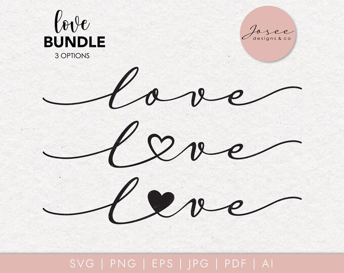 Love With Heart SVG | Love, Wedding SVG Cut Files | Valentine's Day ...