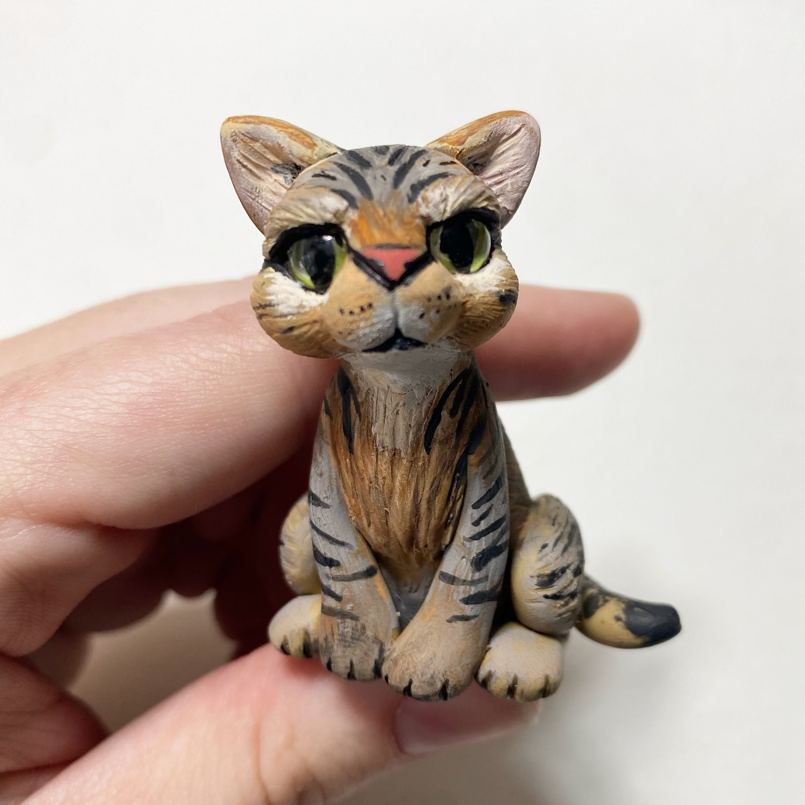 Custom Cat Figurine – Personalized Pet Sculpture in Polymer Clay – Cat ...