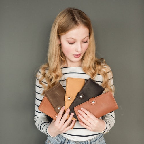 Clearance Slim Leather Women Wallet Leather Wallet For Women Etsy