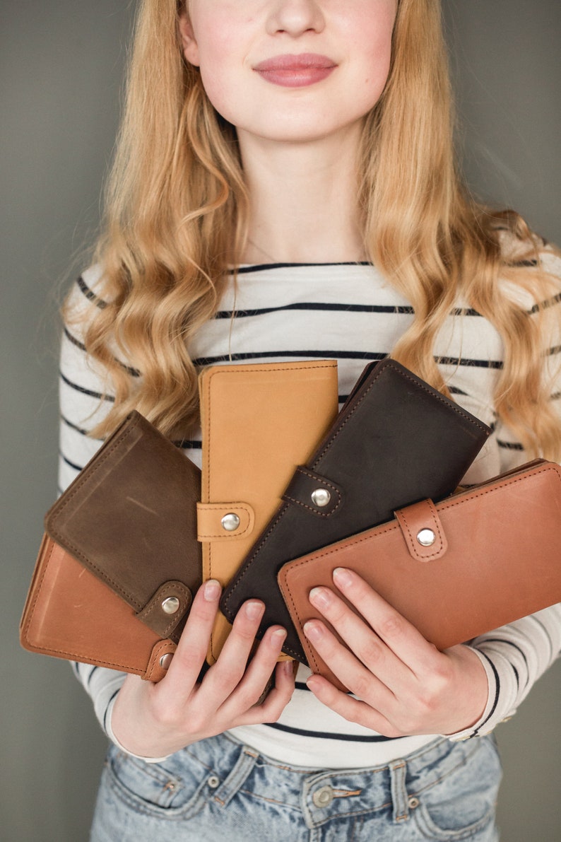 Clearance Slim Leather Women WALLET Leather Wallet for Women - Etsy