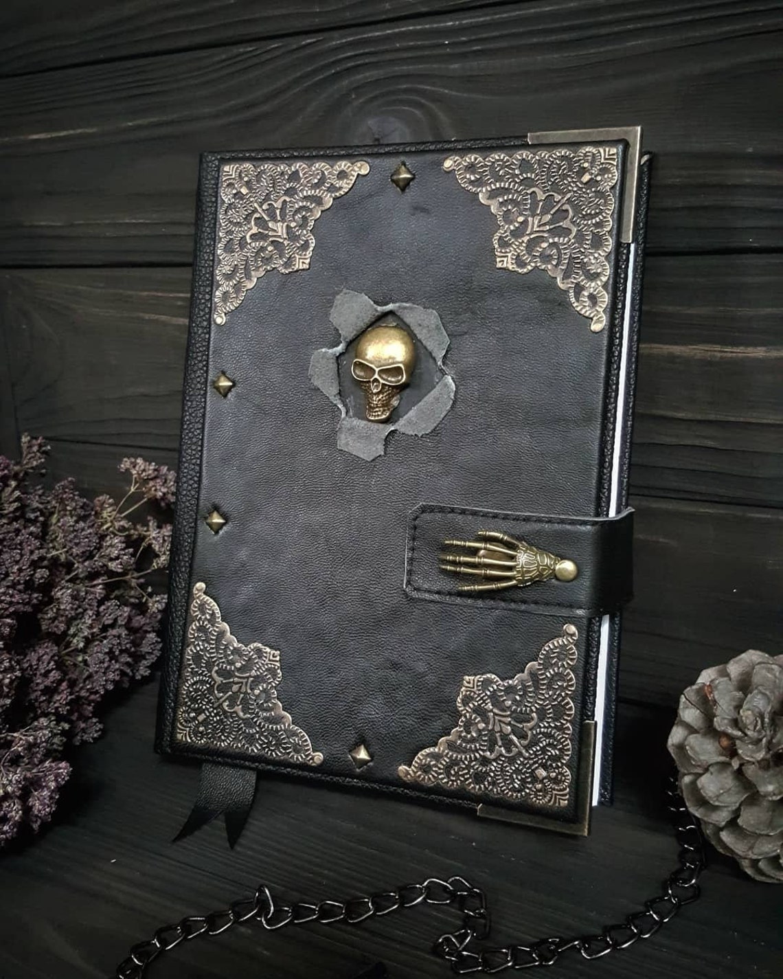 Gothic Style Notebook skull - Etsy