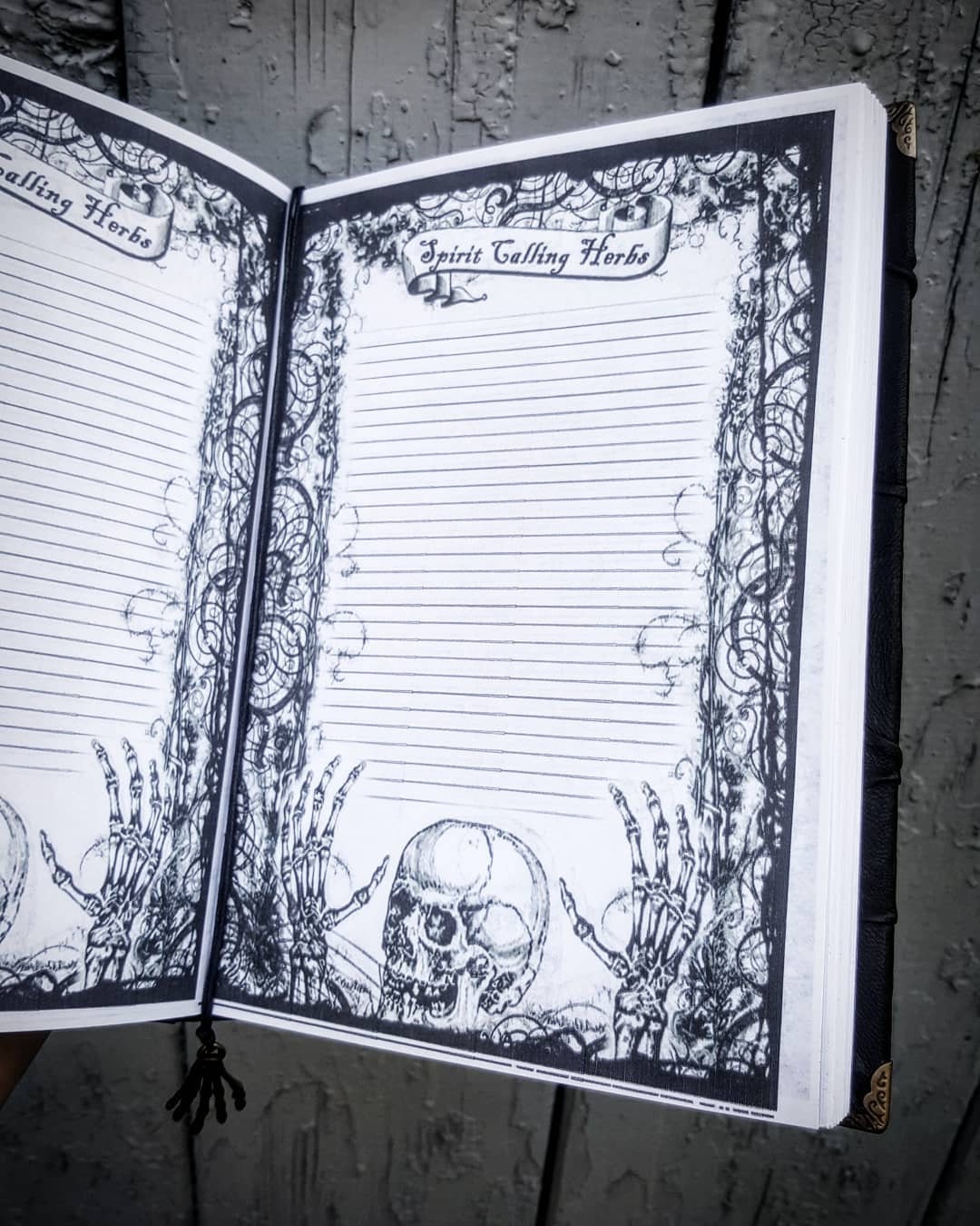Gothic Style Notebook skull - Etsy