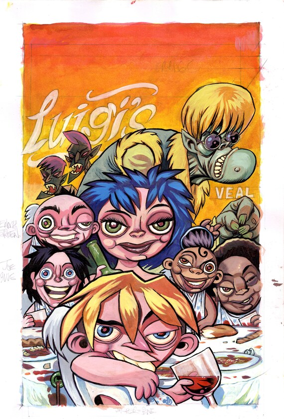 Cherubs 3 Comic Book Cover Original Art-luigi's - Etsy