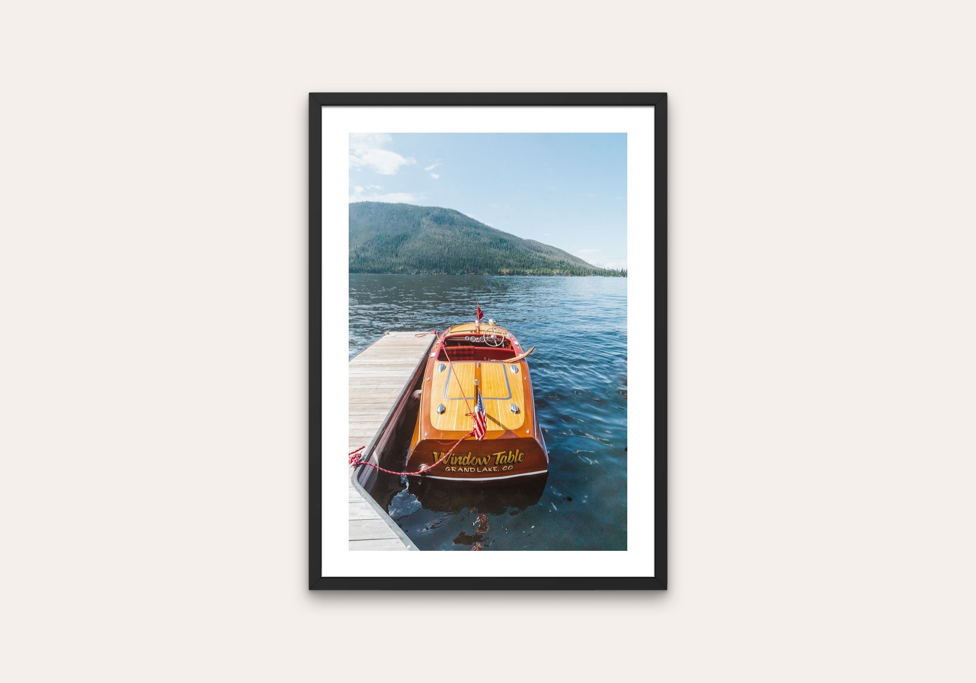 Classic Lake Boat Print - Lake Wall Art, Digital Download, Travel ...