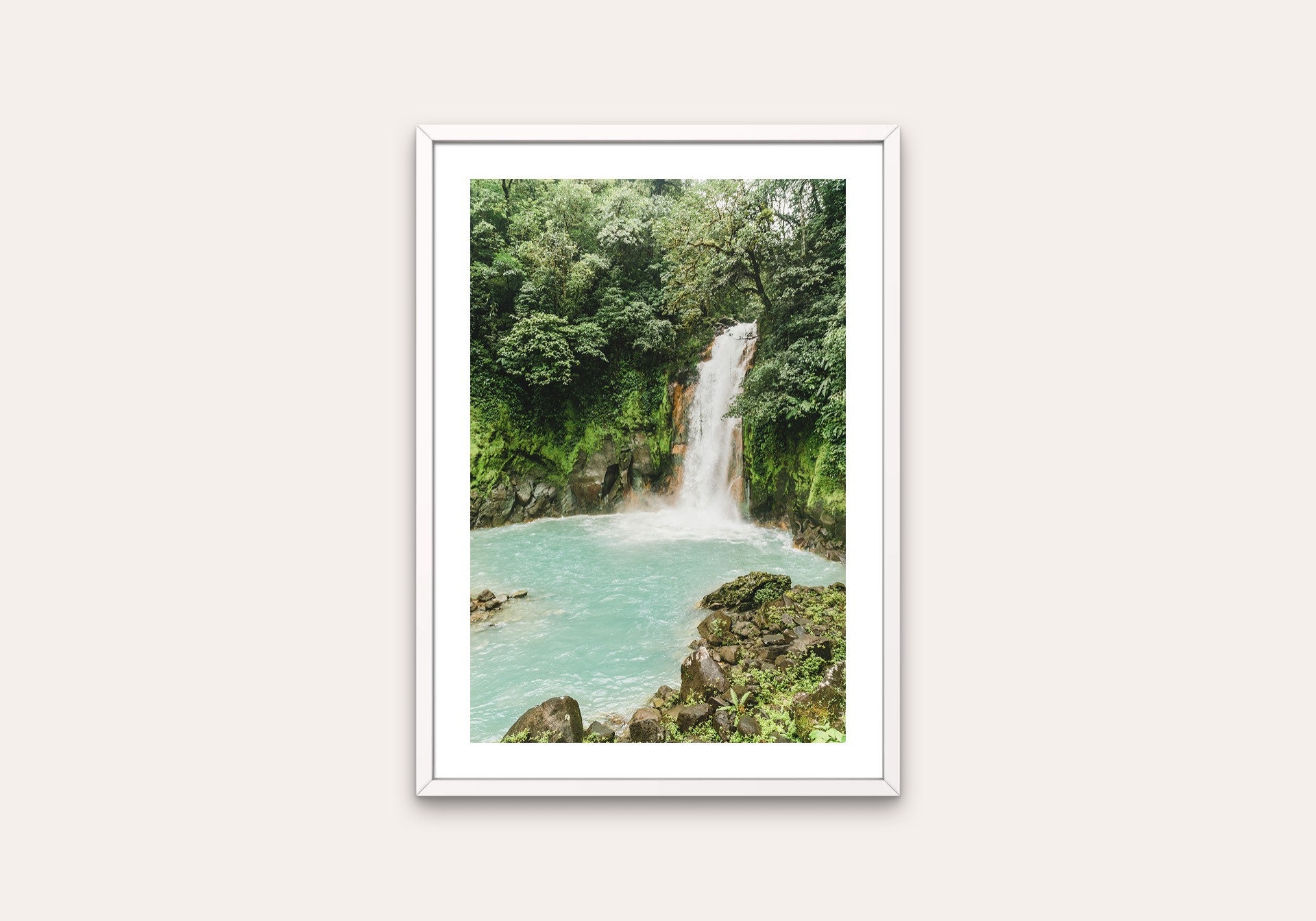 Tropical Waterfall Print - Nature Wall Art, Digital Download, Travel ...