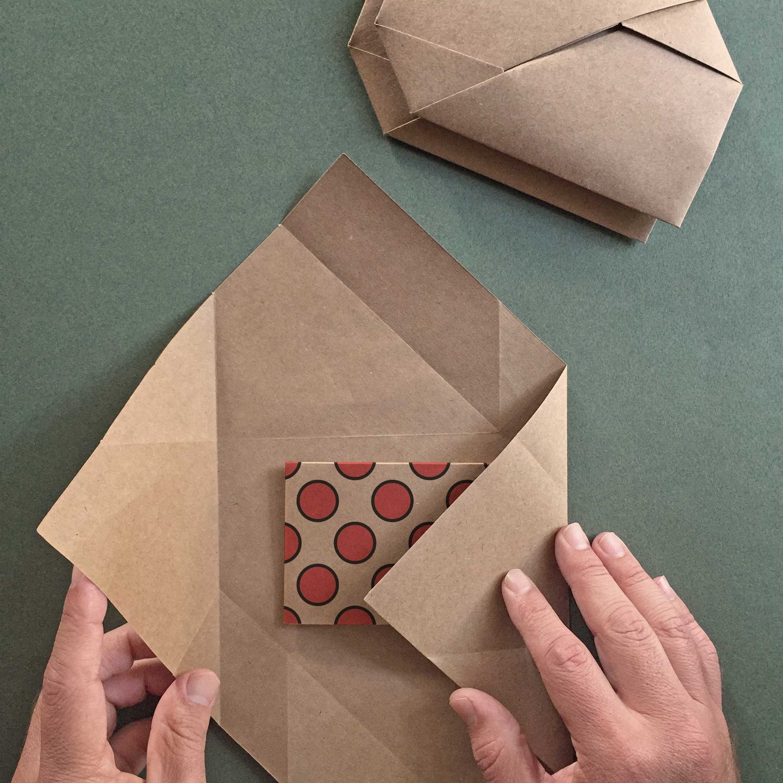 Polka Dots Red, Origami Paper Wallet, Handmade, Vegan, Sustainable ...