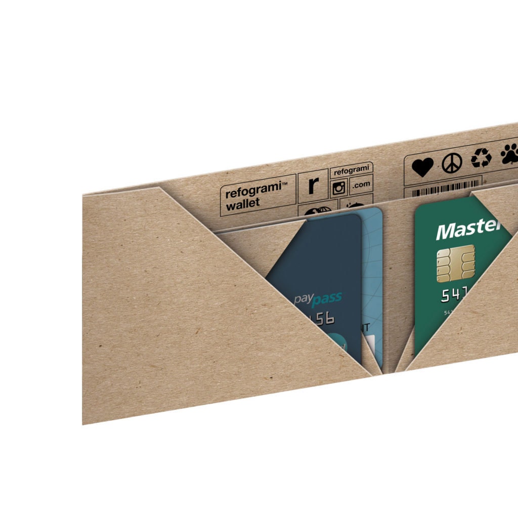 Basic, Origami Paper Wallet, Handmade, Vegan, Sustainable, Gift, for ...