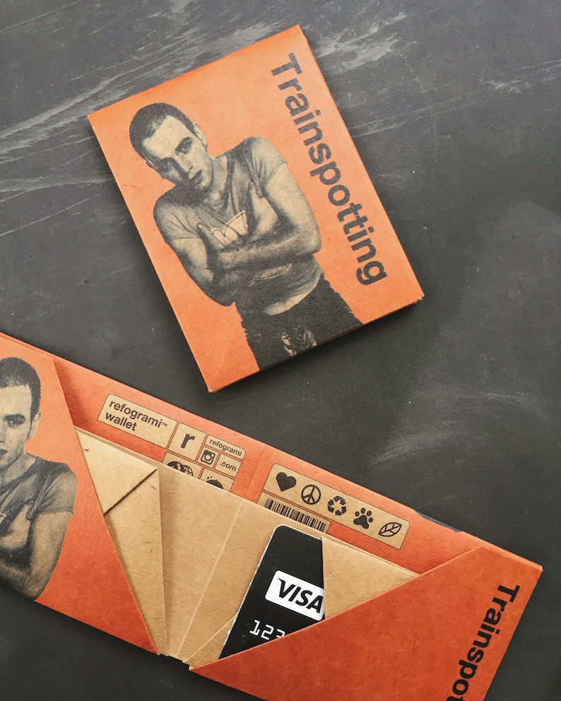 Trainspotting, Origami Paper Wallet, Handmade, Vegan, Sustainable, Gift ...