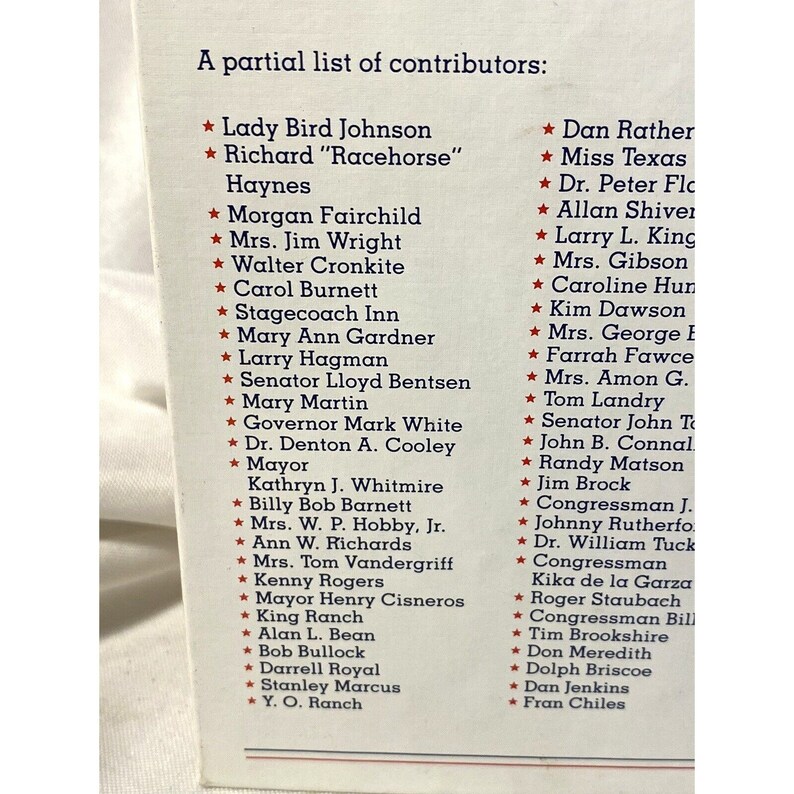 Texas Celebrity Cookbook by Chris Farkas & Russell M. Gardner (1984 ...