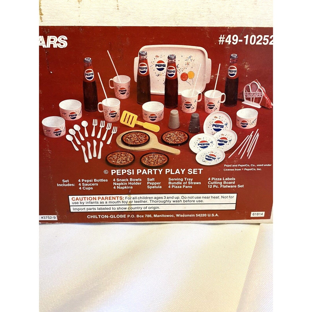 Vintage Sears Pepsi Cola Party Play Set Childs Toy Tea Party Play Set ...