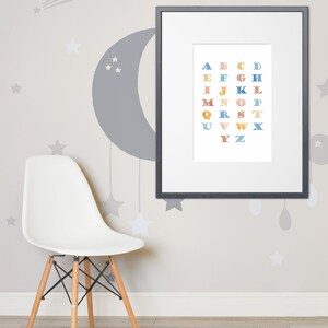Alphabet Poster, Kids Room Wall Decor, Nursery Wall Art Print, ABC Wall ...