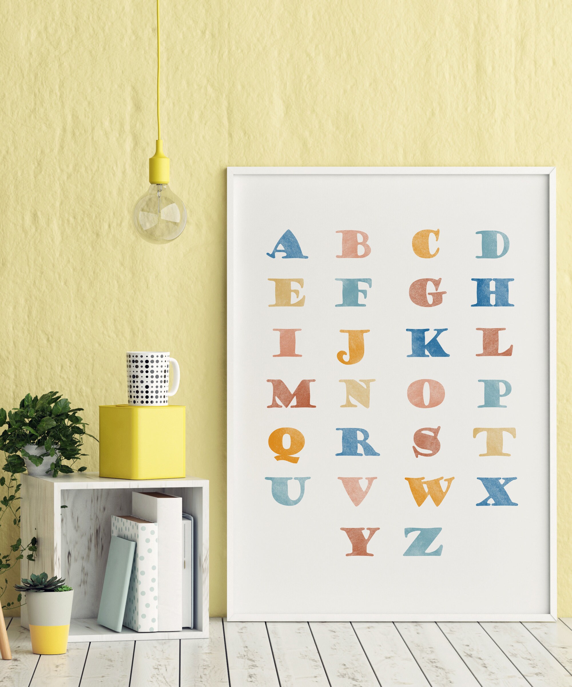 Alphabet Poster, Kids Room Wall Decor, Nursery Wall Art Print, ABC Wall ...