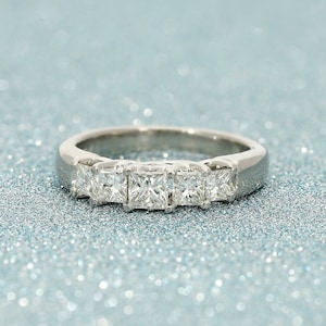 Platinum Diamonds Ring - Etsy