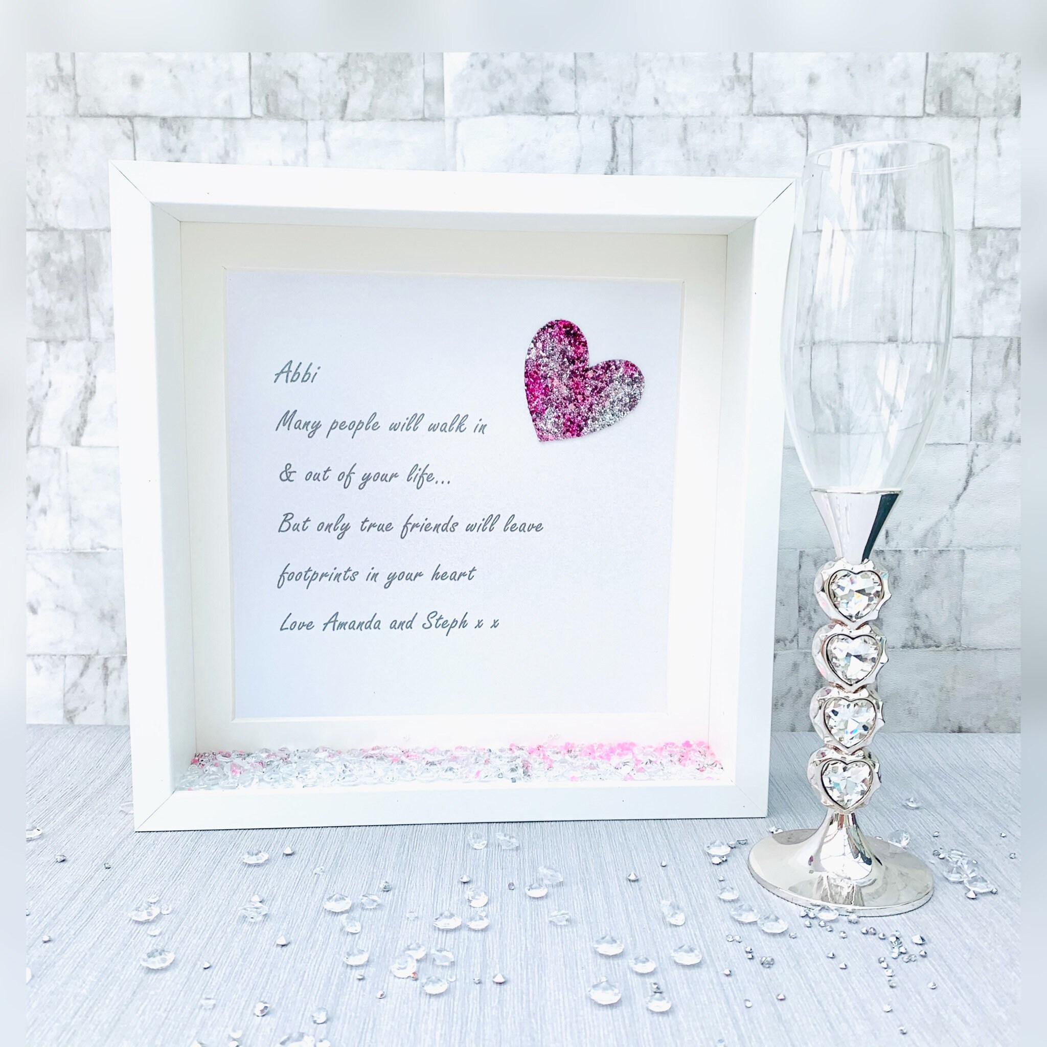 Friendship Footprints Best Friend Quote Picture - Etsy UK