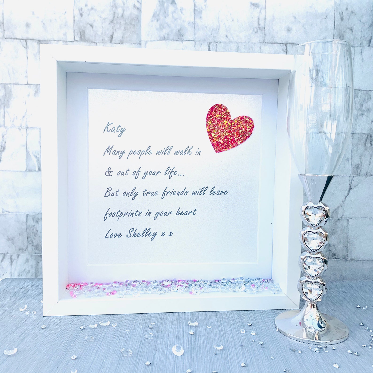 Friendship Footprints Best Friend Quote Picture - Etsy UK