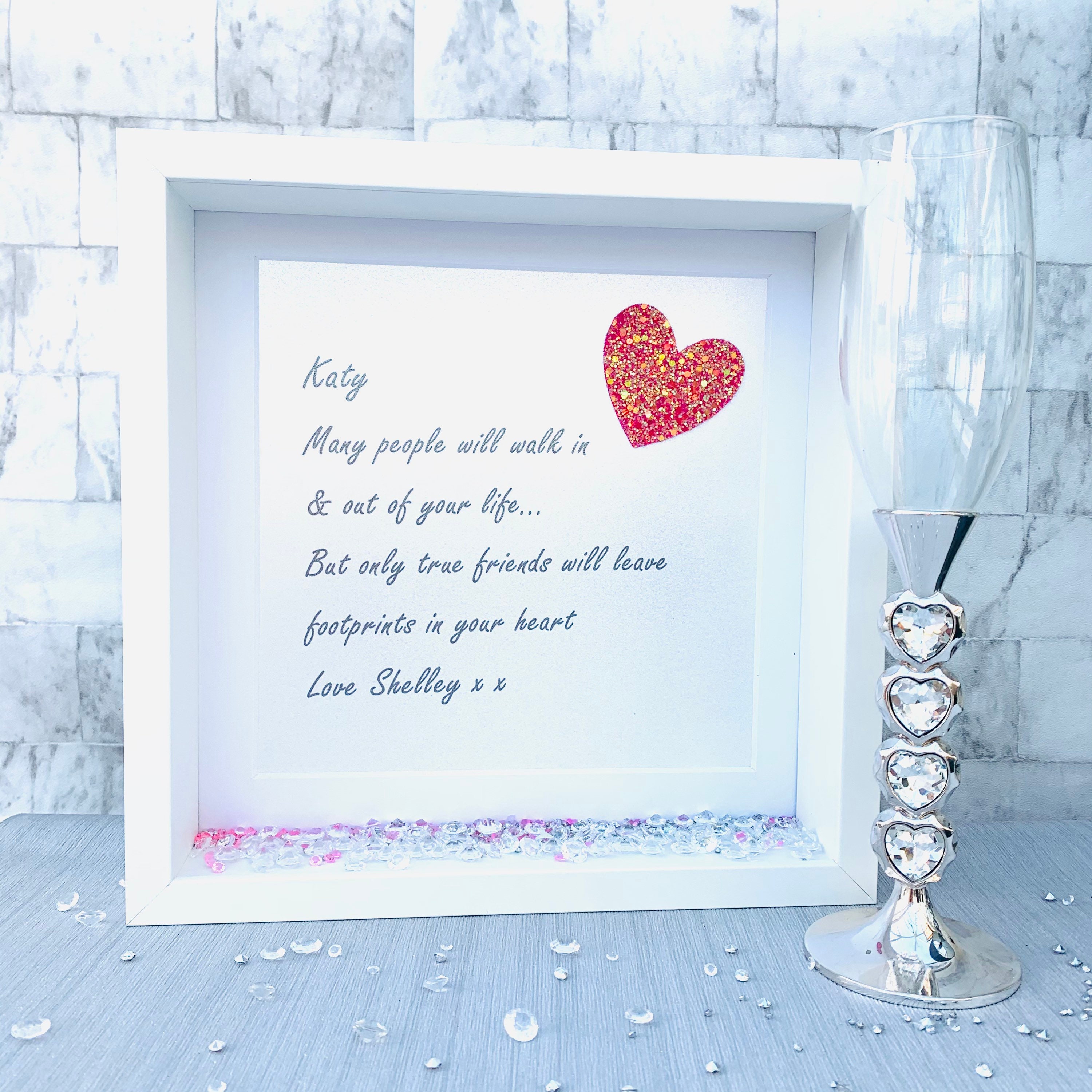 Friendship Footprints, Best Friend Quote Picture - Etsy UK