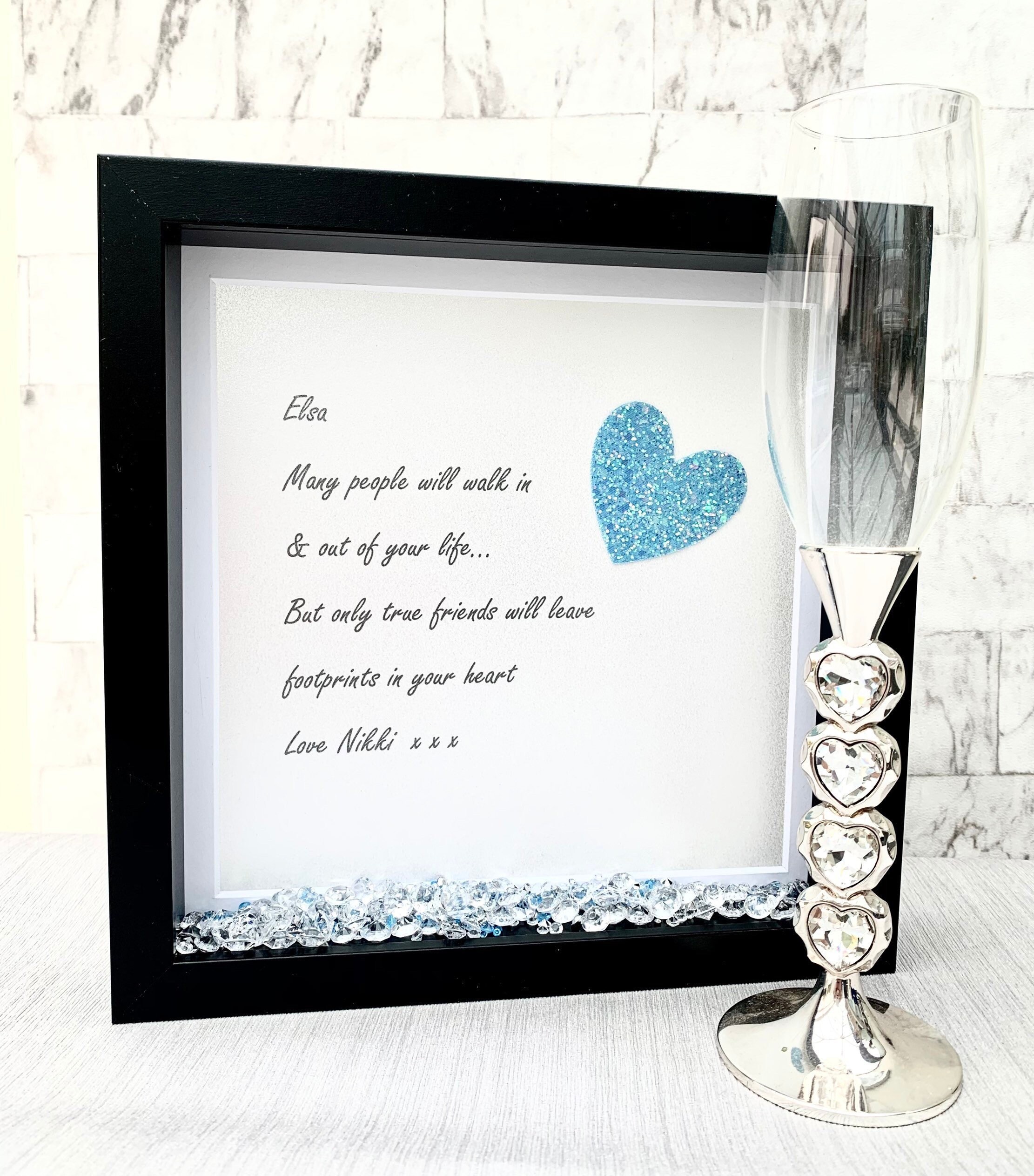 Friendship Footprints Best Friend Quote Picture - Etsy UK