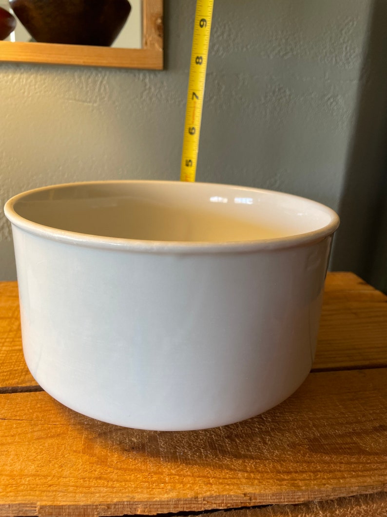 Vintage White Ceramic Salad Bowl - Etsy