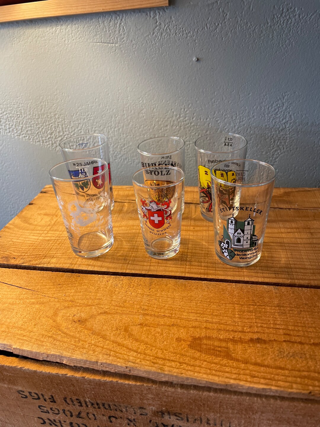 6 Vintage German Shot Glasses or Tasters - Etsy