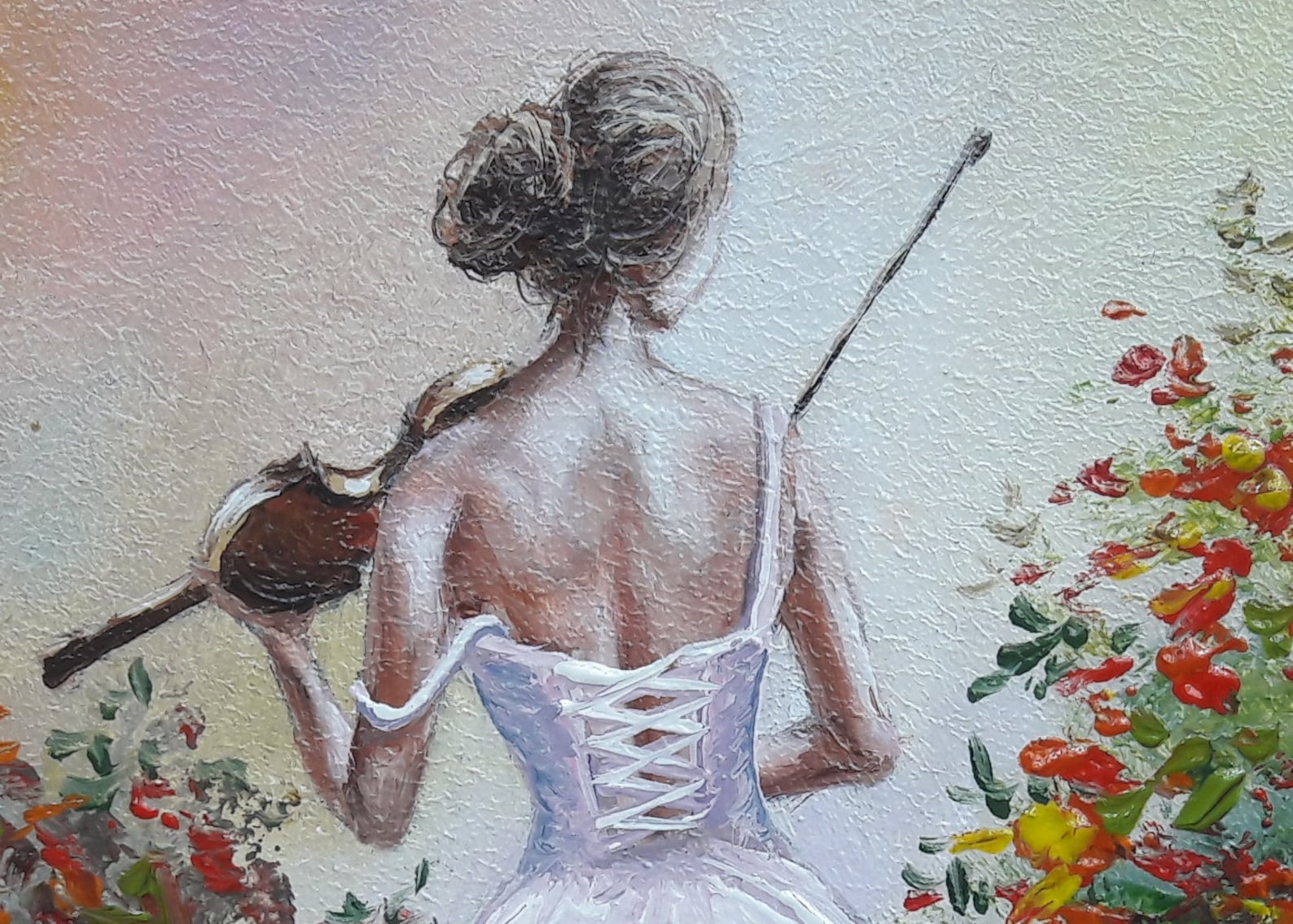 Tender Girl Original Art Nude Art Violinist Beautiful Girl Etsy