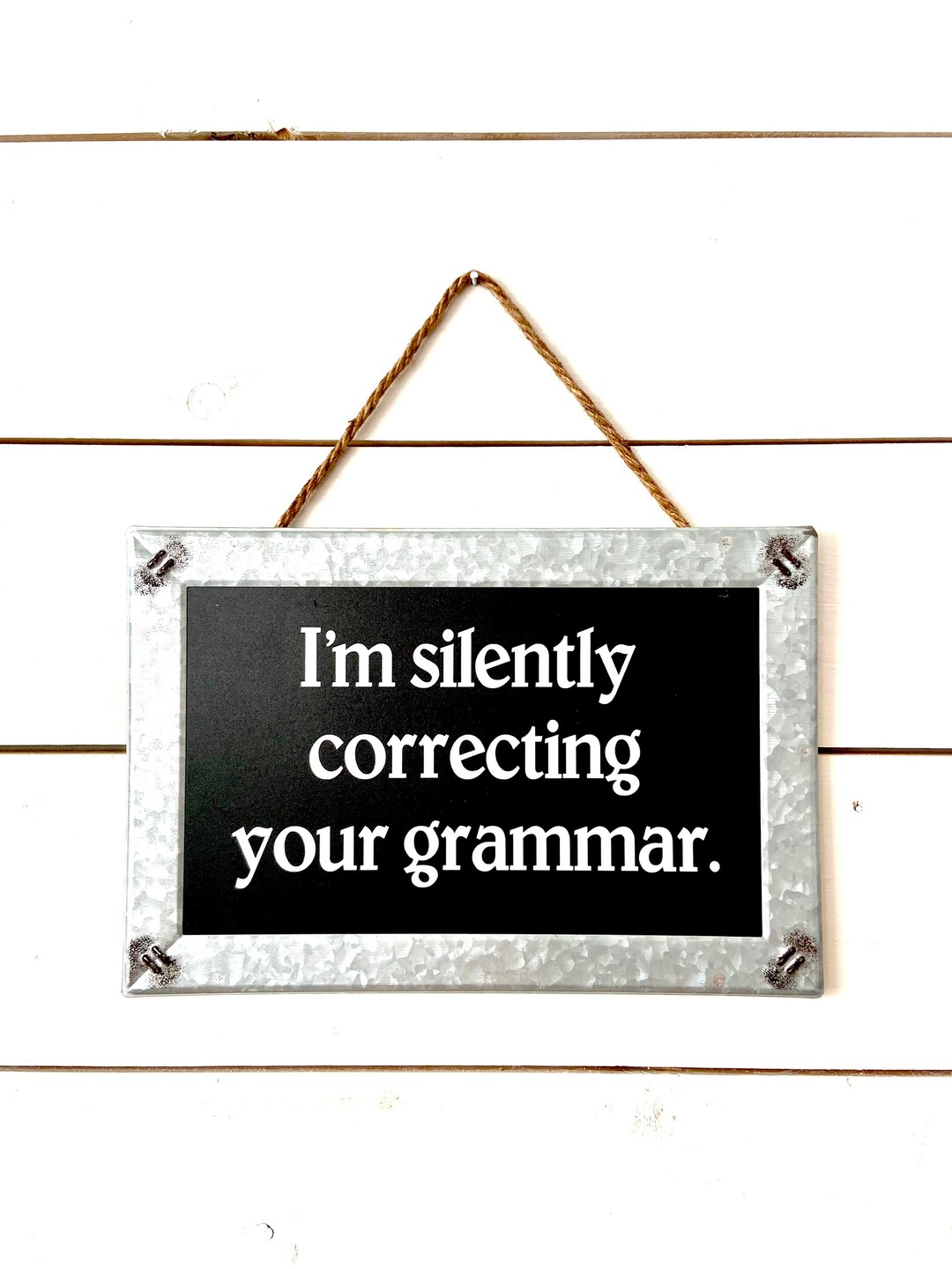 Im Silently Correcting Your Grammar, Library Sign, Teacher Gift ...