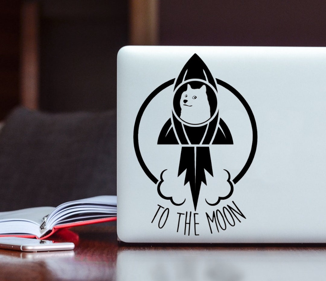 DOGE to the Moon Dogecoin Decal - Etsy