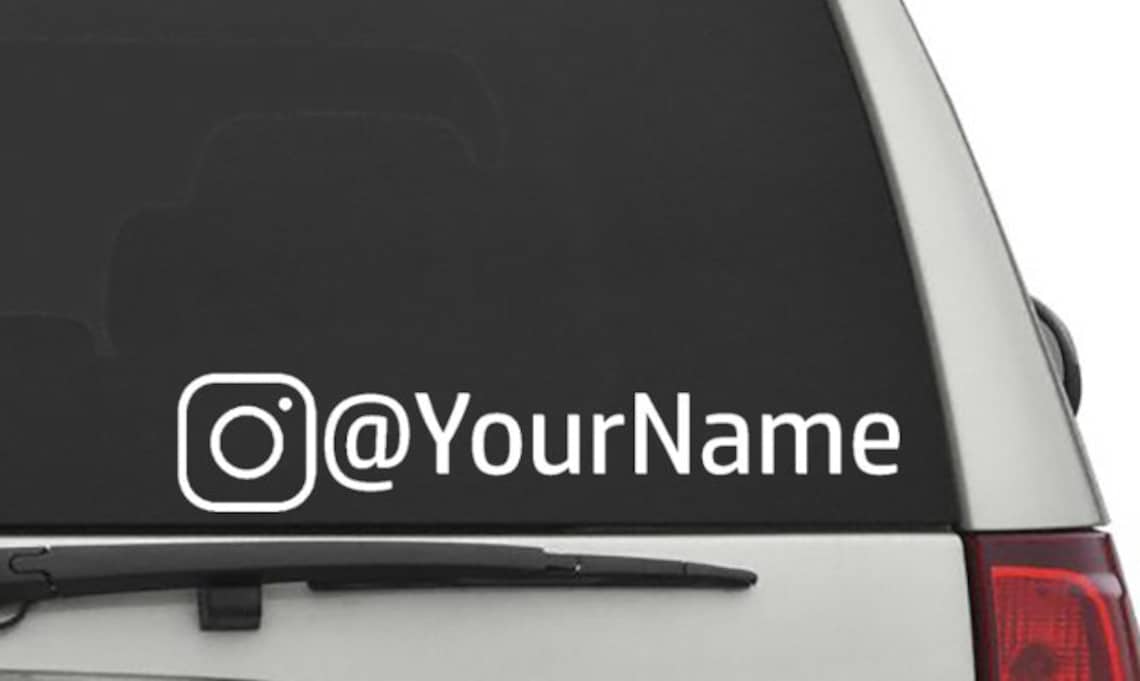 CUSTOM Instagram Handle Vinyl Decal - Etsy