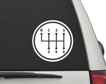 Warning Manual Transmission Funny Bumper Sticker Vinyl Decal Stick ...