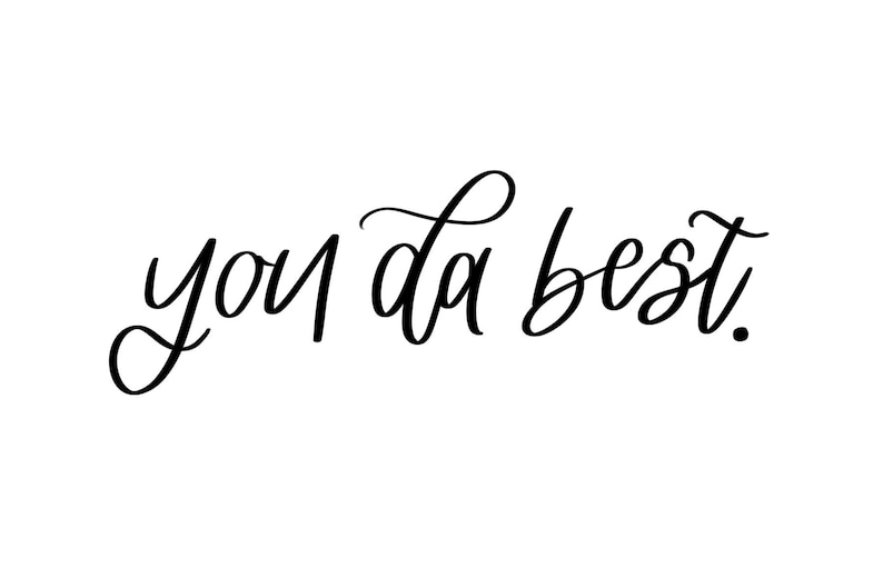 Thank You Card // You Da Best | Etsy