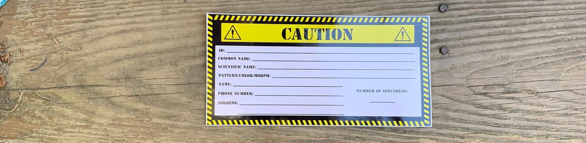 Caution Sticker 8in X 4in - Etsy