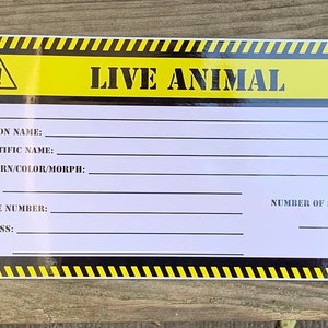 Live Animal Sticker 8in X 4in - Etsy