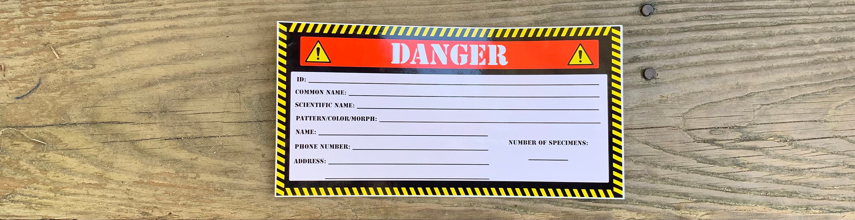 Danger Sticker 8in x 4in | Etsy
