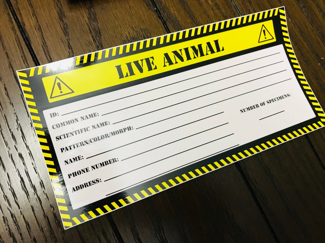 Live Animal Sticker 8in x 4in | Etsy