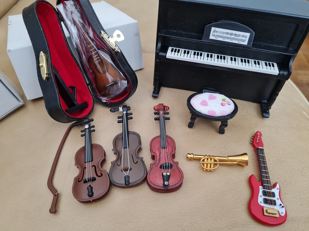 Set of Miniature Musical Instruments - Etsy