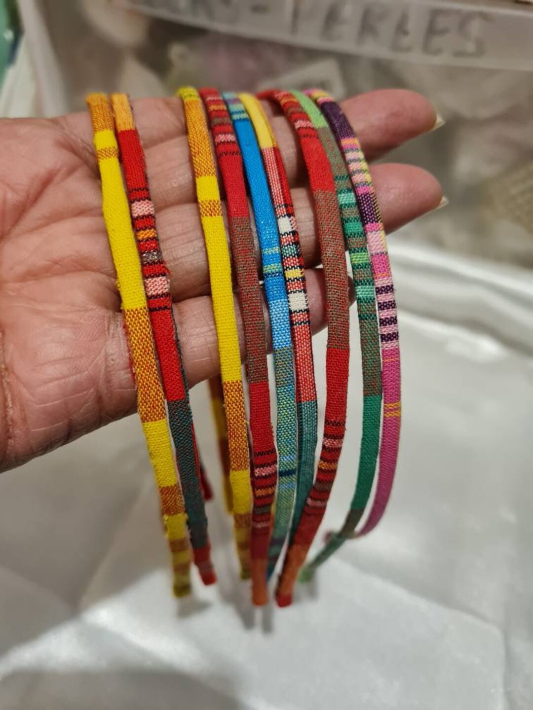 Headband, Madras Headband. Blue, Red, Green, Yellow, Pink. for Girl ...