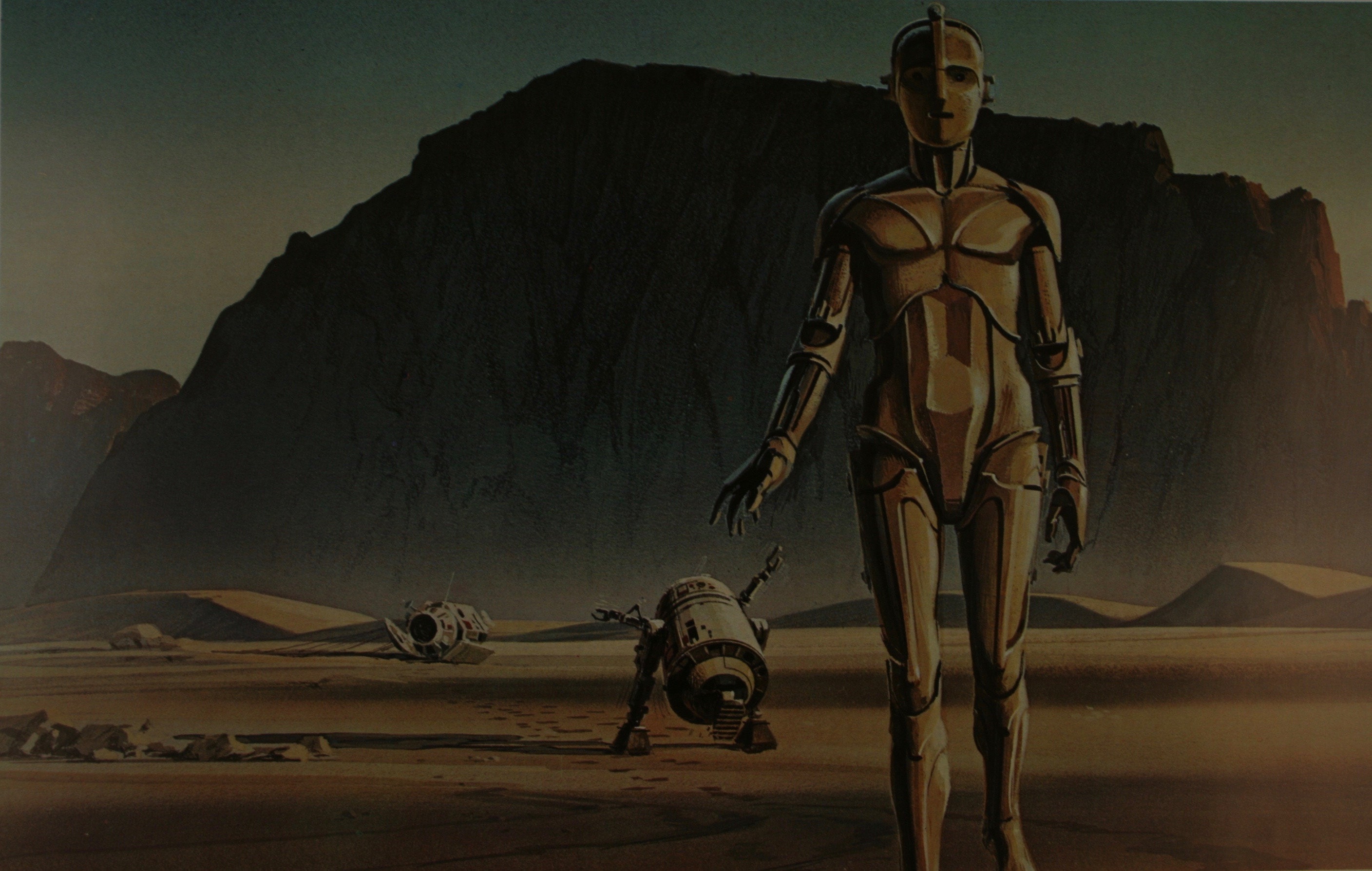 R2-D2 and C-3PO Arrive on Tatooine After Escaping Imperial | Etsy