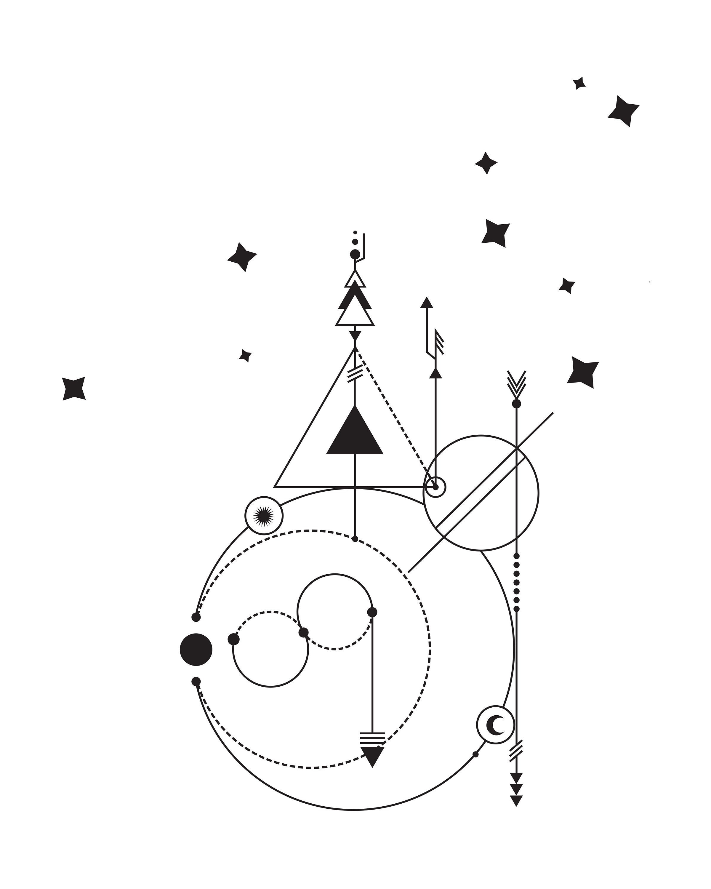 Leo Svgjpeg Zodiac Sign Minimalist Tattoo Constellation Printable